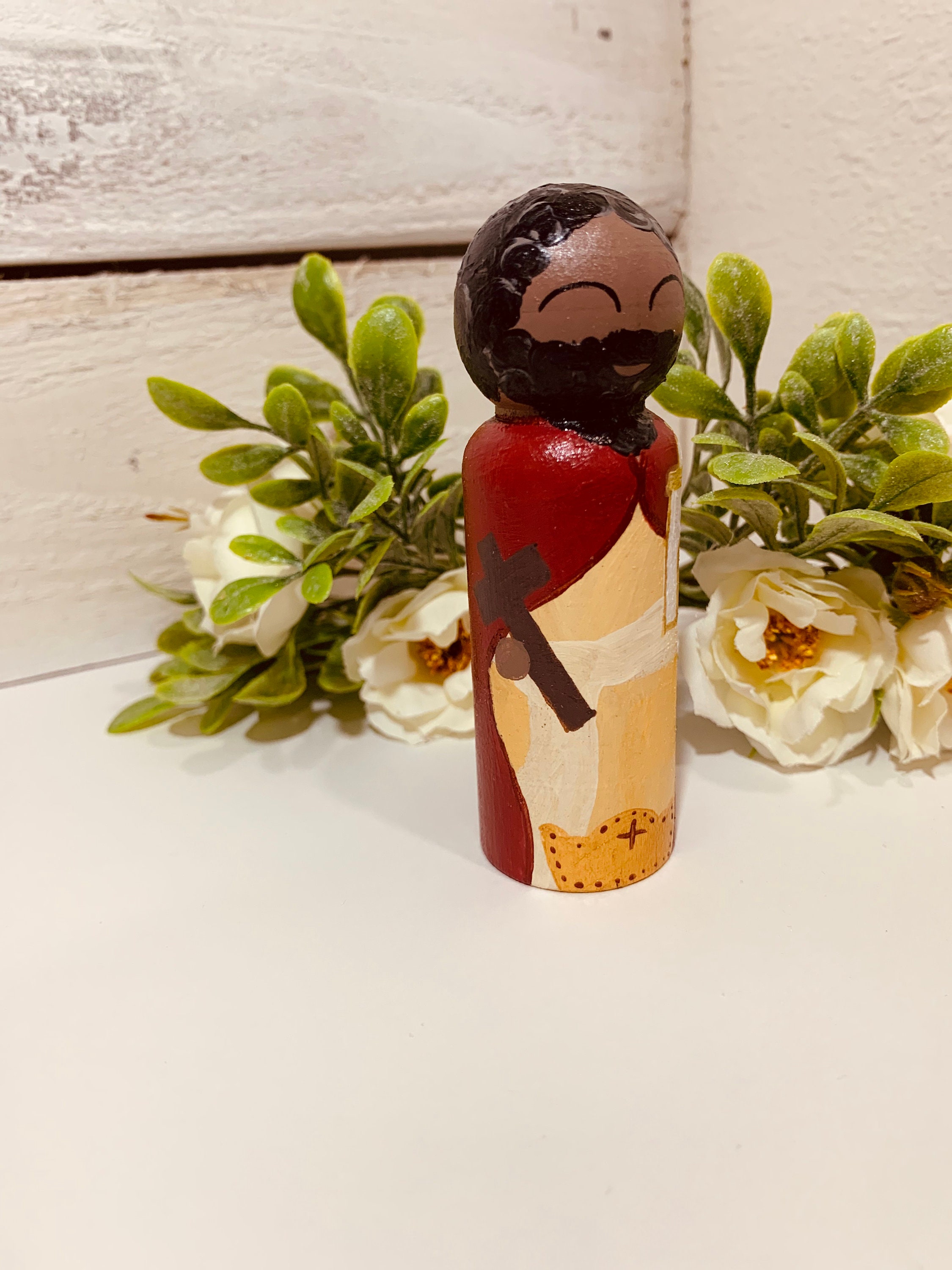 St. Kaleb (elesbaan) Peg Doll - Etsy