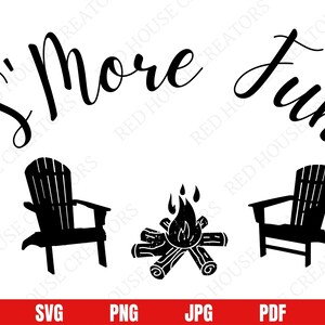 Camping SVG PNG, Smores Fun Campfire SVG, Outdoor Adventure Camping ...