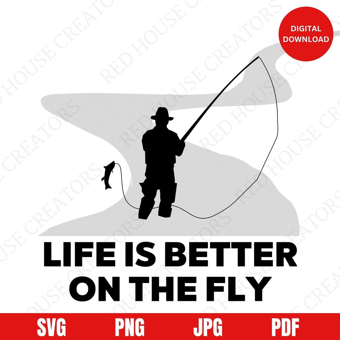 Fly Fishing SVG, Art Fish SVG, Fly Fishing Art, Fly Fishing PNG, Trout ...