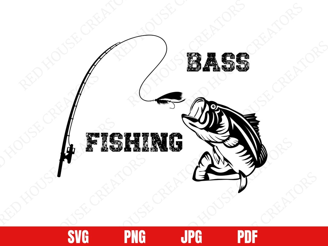 Bass Fishing SVG, Bass SVG, Fishing Vector, Fishing PNG, Fishing Svg ...