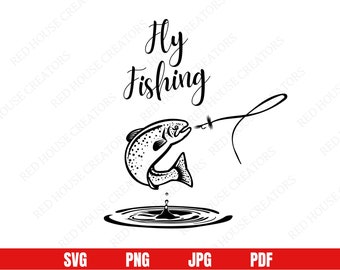 Fly Fishing SVG, Art Fish SVG, Fly Fishing Art, Fly Fishing PNG, Trout ...