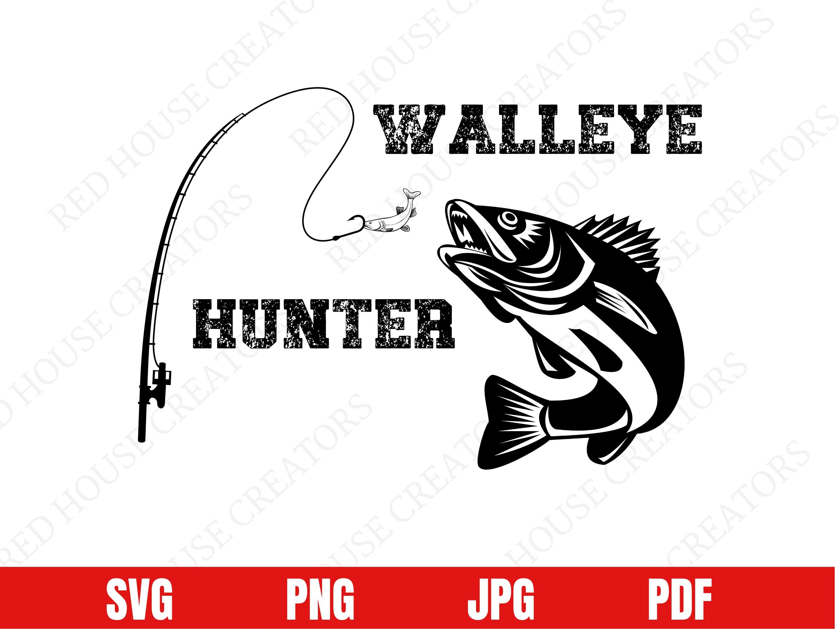 Walleye Fishing SVG, Walleye SVG, Fishing Vector, Fishing PNG, Fishing ...