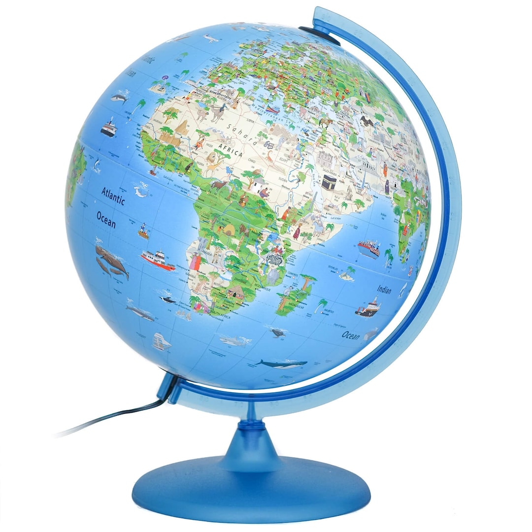 Activity Illuminated Kids Globe - Etsy