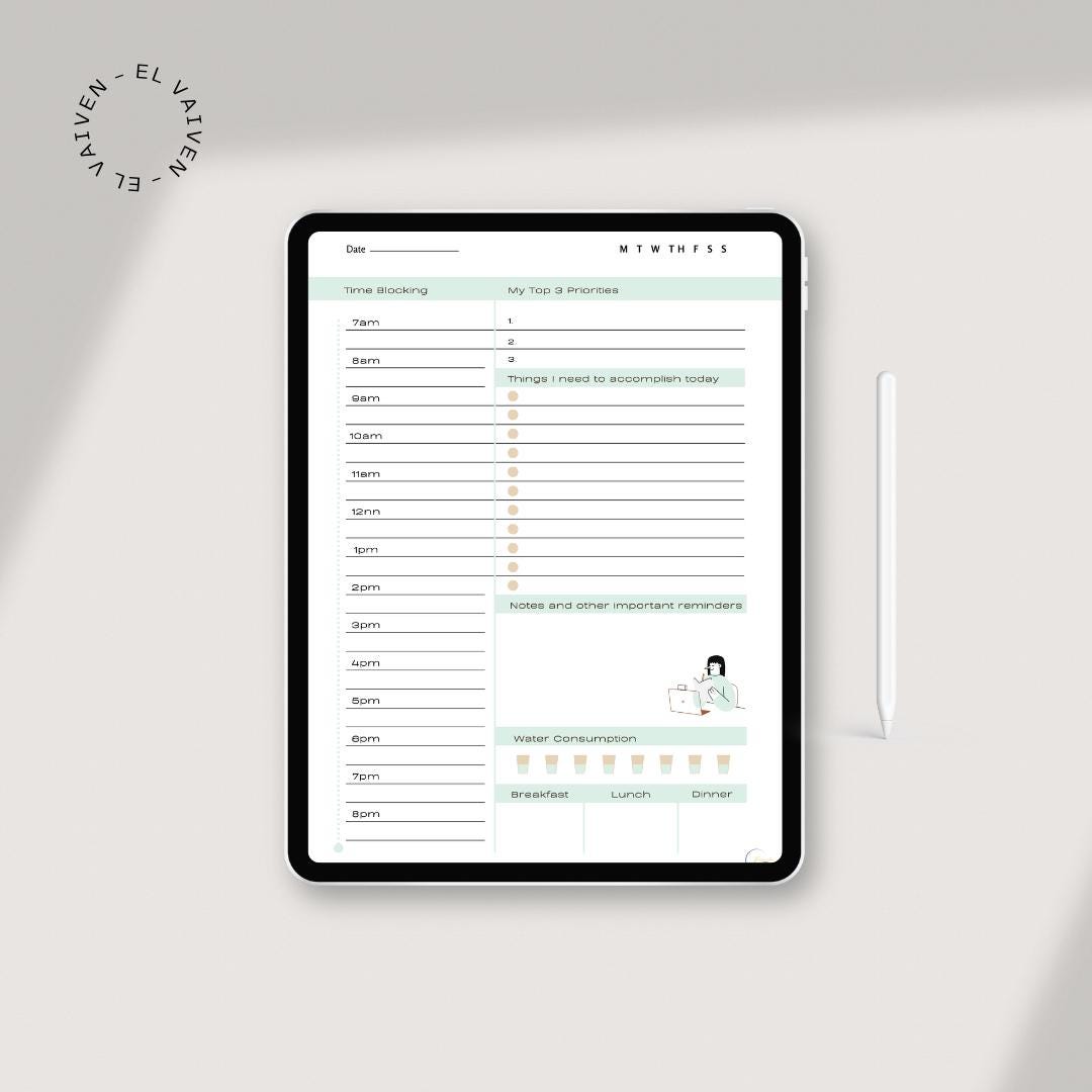Daily Time Schedule | Time Blocking Planner | Printable PDF ...