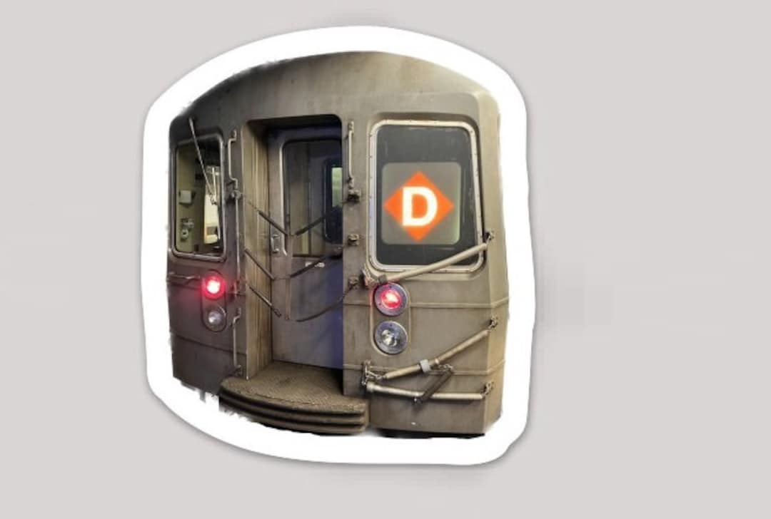 NYC Subway diamond D Sticker Decal - Etsy