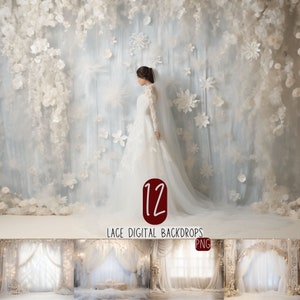 Tulle Digital Backdrops Photoshop Lace Digital Background Tulle ...