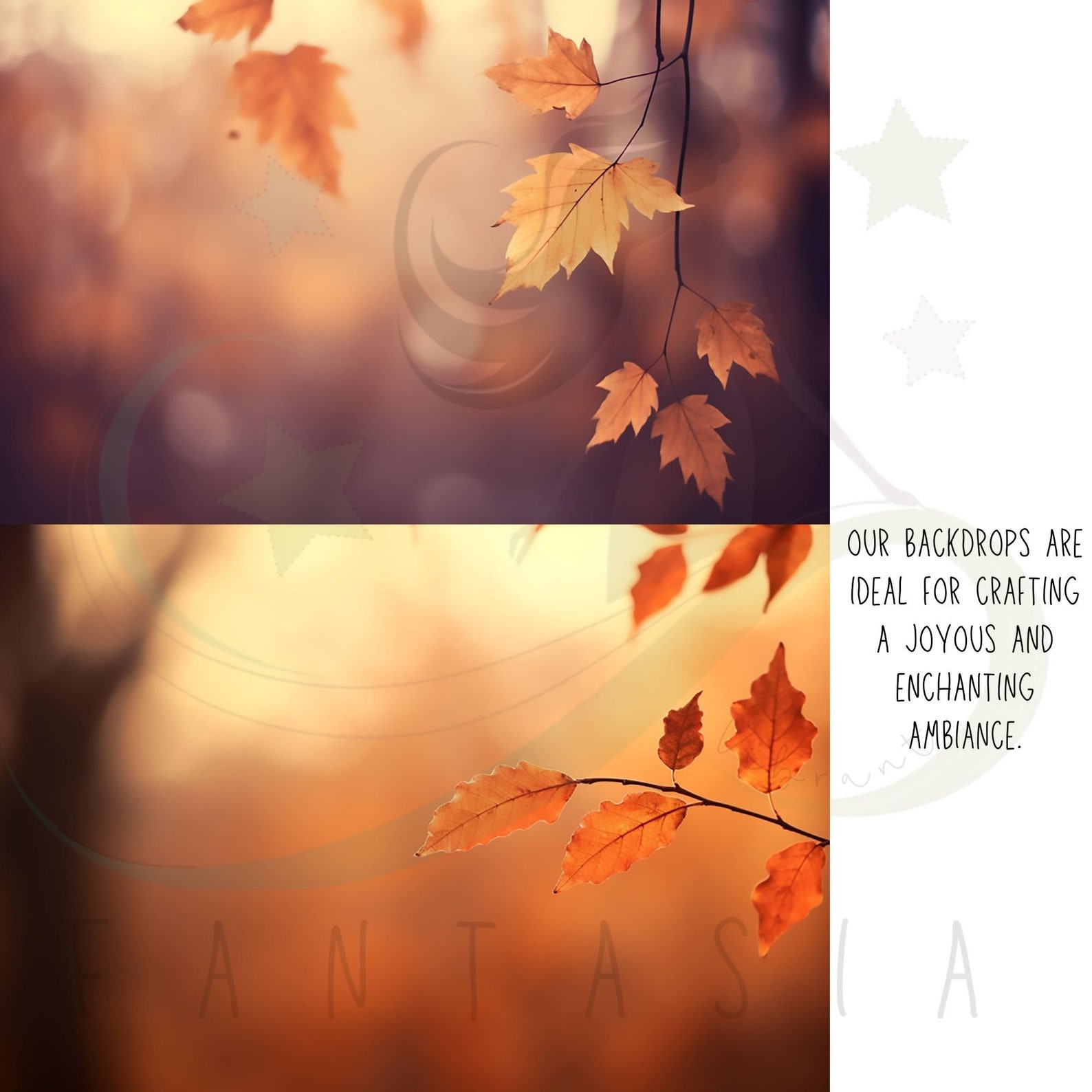 Autumn Leaves Digital Backdrops, Fall Background, Tree Branch Overlays ...