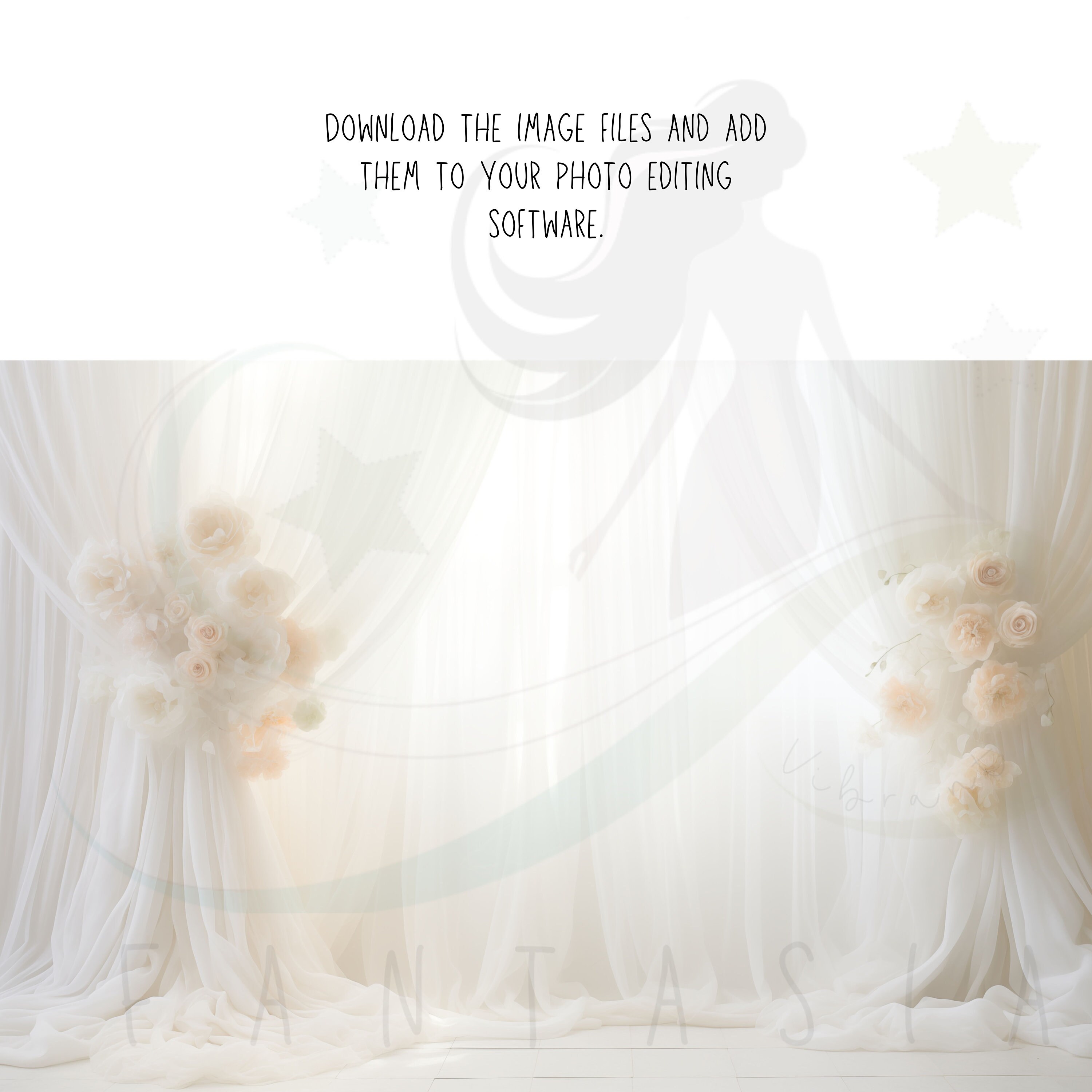 White Curtains Digital Backdrops Maternity Backgrounds Texture Overlays ...