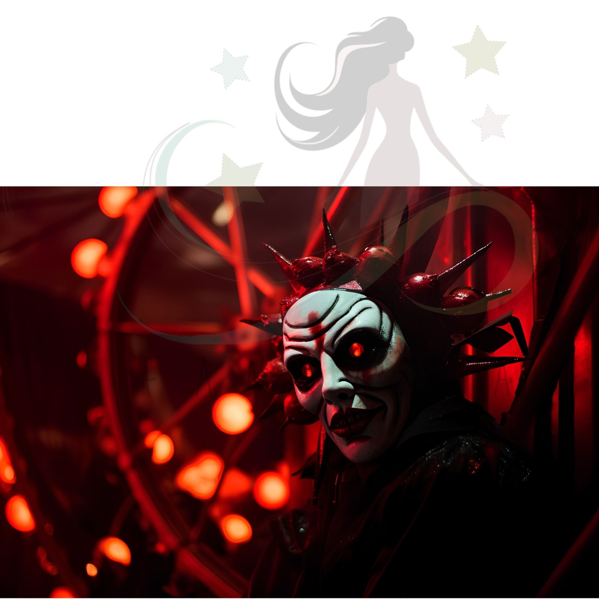 Halloween Cursed Carnival at Midnight Digital Backdrop, Halloween ...