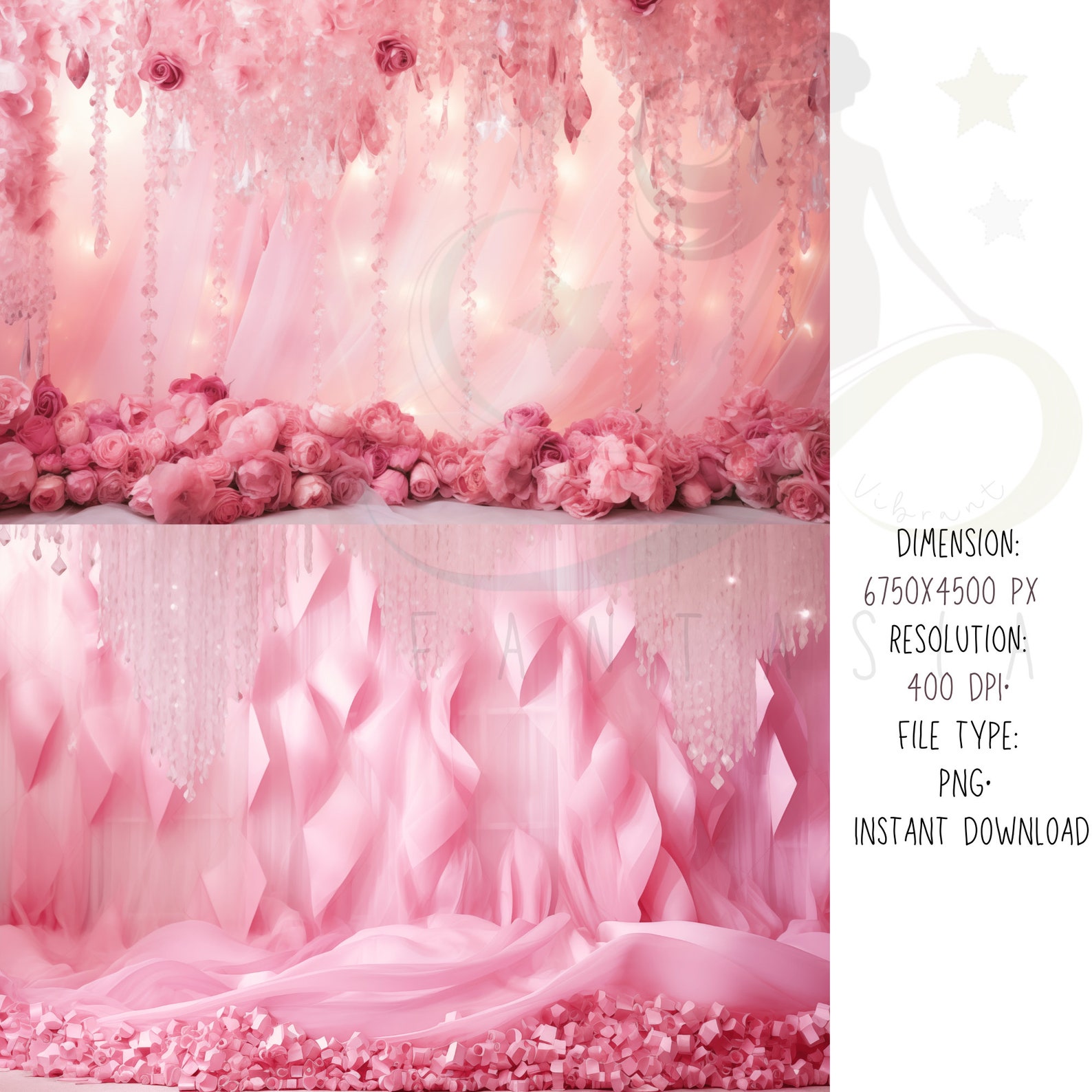 Pink Diamonds Digital Backdrops, Photoshop Texture Overlays, Maternity ...