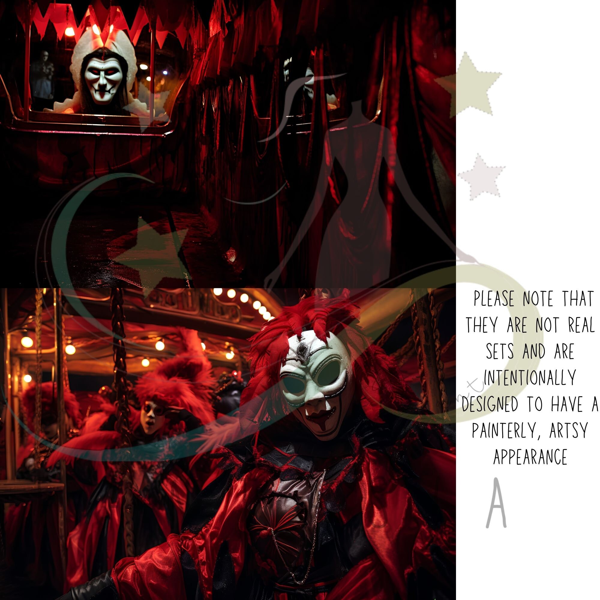 Halloween Cursed Carnival at Midnight Digital Backdrop, Halloween ...