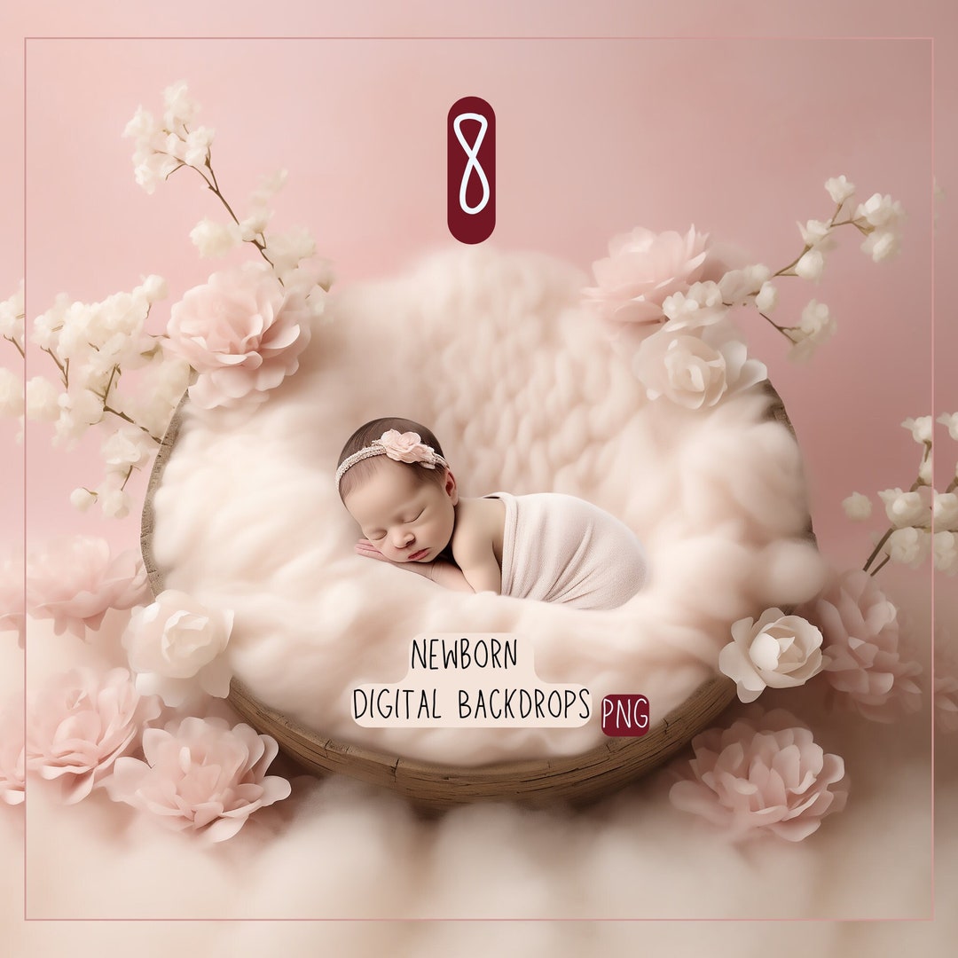 Newborn Digital Backdrops, Photoshop Props Composite Photography ...