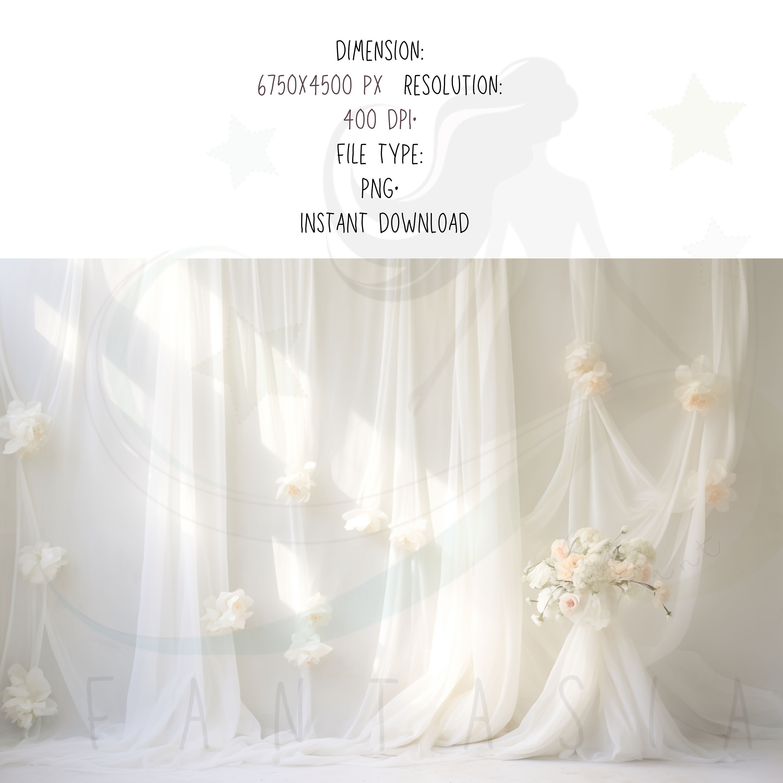 White Curtains Digital Backdrops Maternity Backgrounds Texture Overlays ...