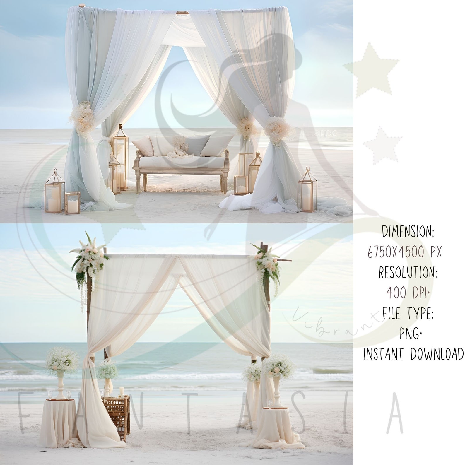Wedding Arch Digital Backdrops, Beach Wedding Arch Photoshop ...