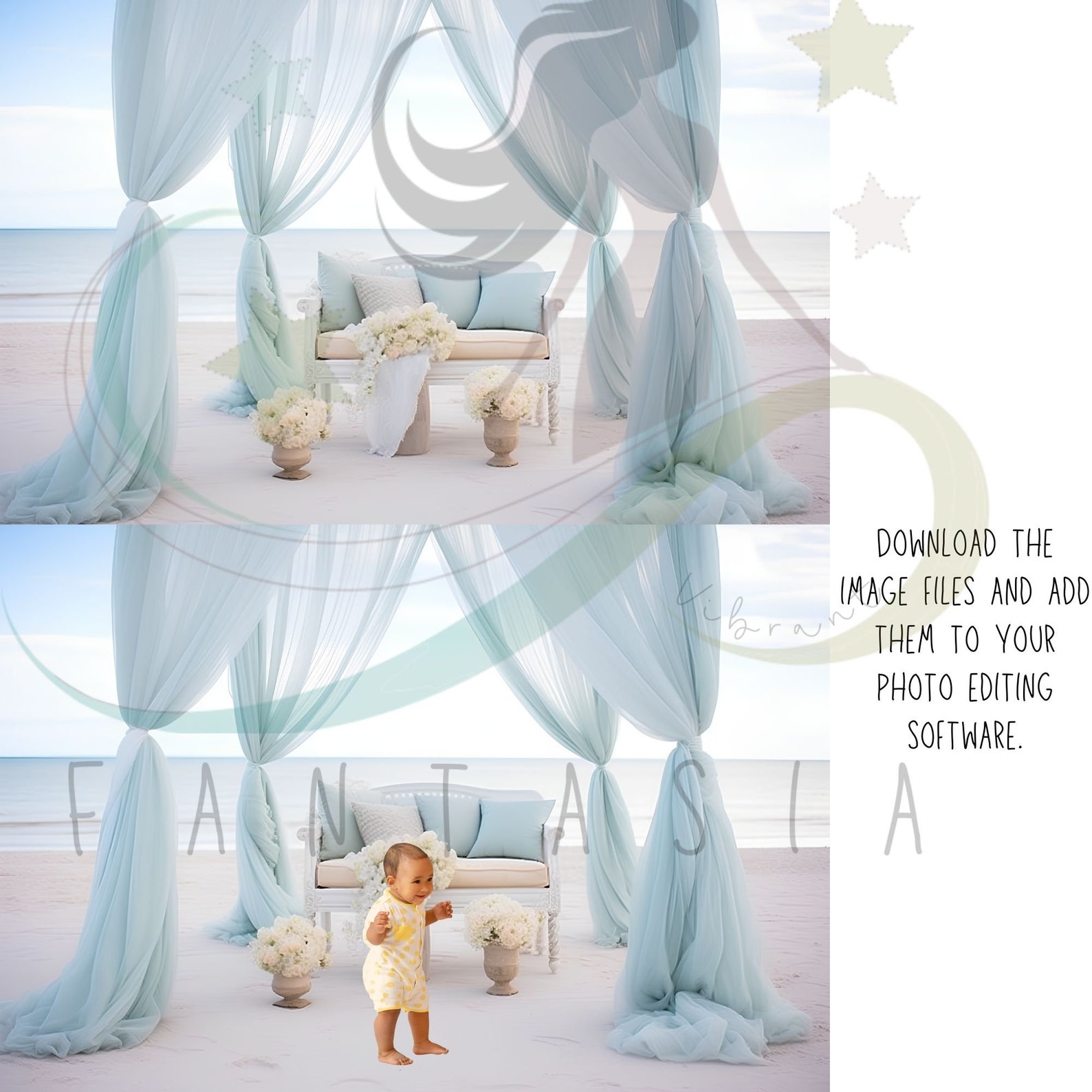 Wedding Arch Digital Backdrops, Beach Wedding Arch Photoshop ...
