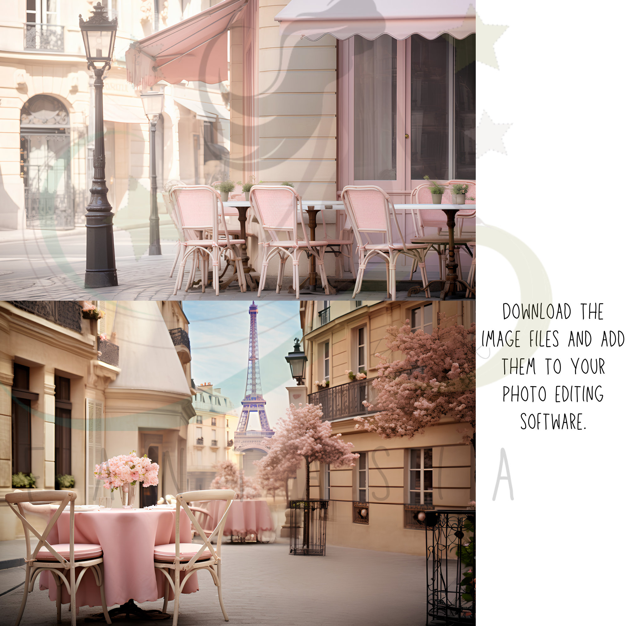 Parisian Street Elegance Digital Backdrops, Studio Backdrops, Photoshop ...