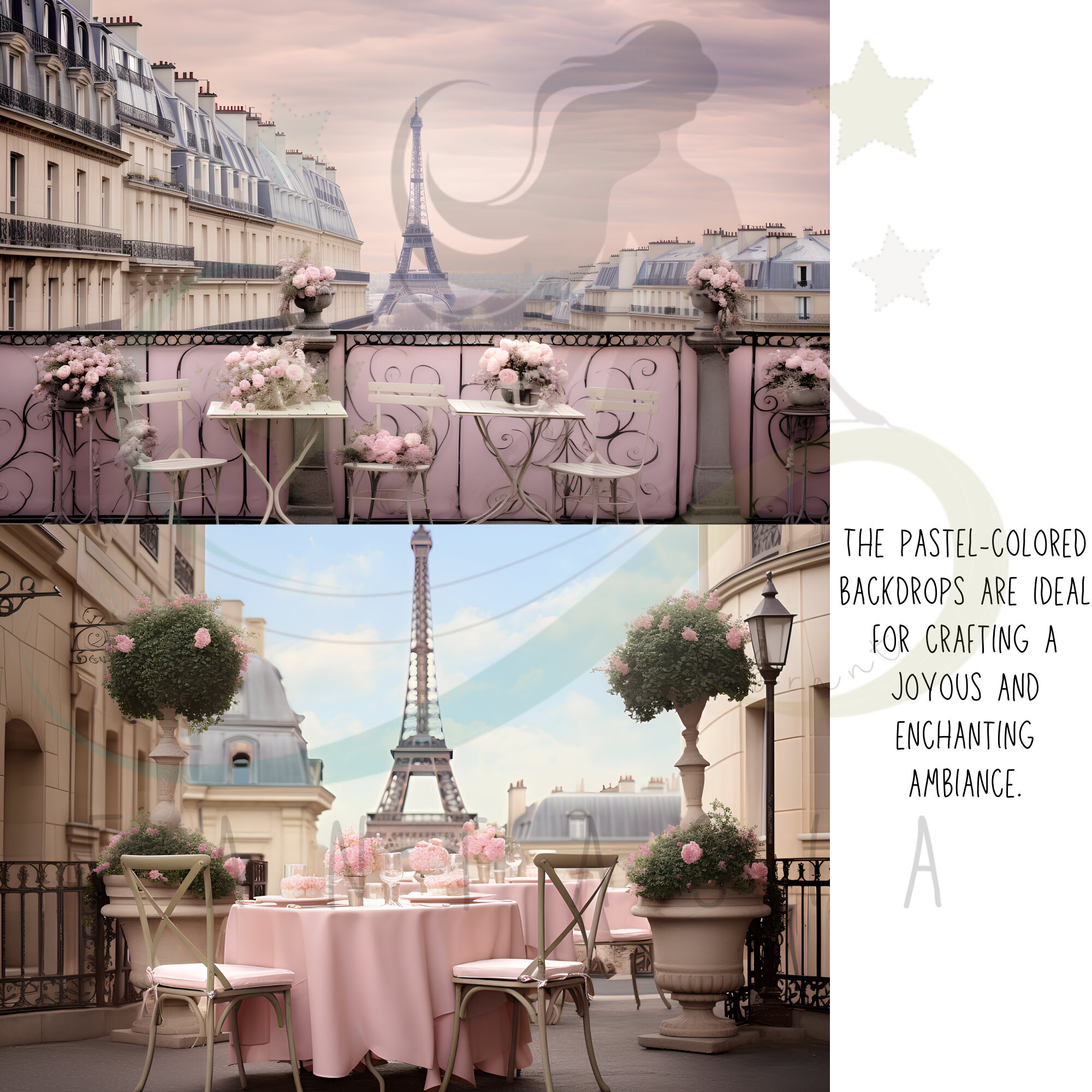 Parisian Street Elegance Digital Backdrops, Studio Backdrops, Photoshop ...