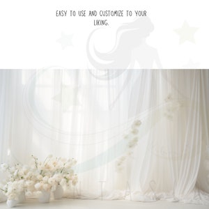 White Curtains Digital Backdrops Maternity Backgrounds Texture Overlays ...