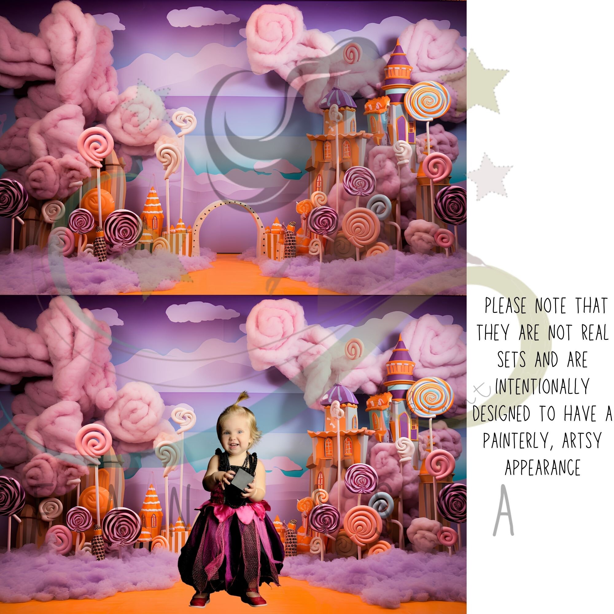 Candyland Halloween Digital Backdrops, Rainbow Backdrops, Children ...