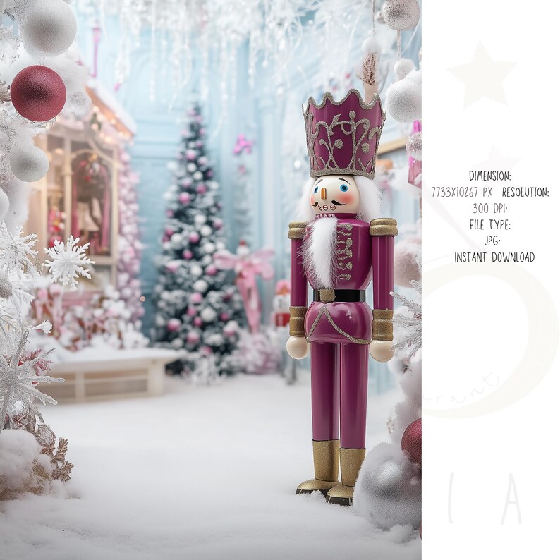 Christmas Nutcracker Digital Backdrops, Sugar Plum Fairy Background ...