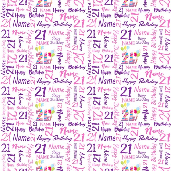 21st Wrapping Paper - Etsy UK