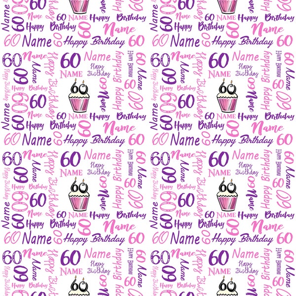 60th Wrapping Paper - Etsy UK