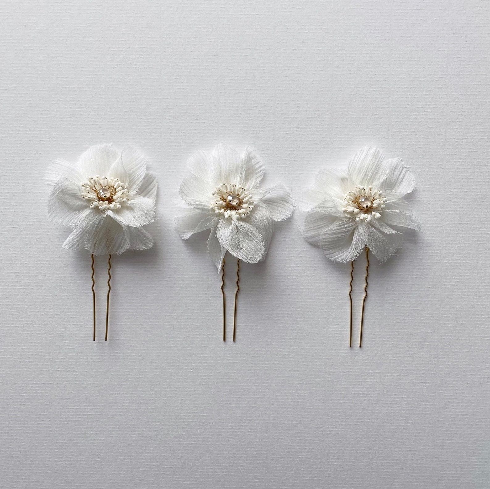 RAE HAIRPINS Bridal Hairpins, Flower Hairpins, Silk Flower Hairpins ...