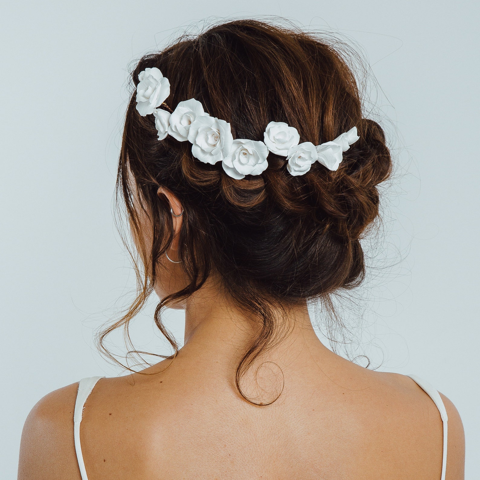 FIFI HAIRVINE | Bridal Hair Accessories, Porcelain Rose Hairvine ...