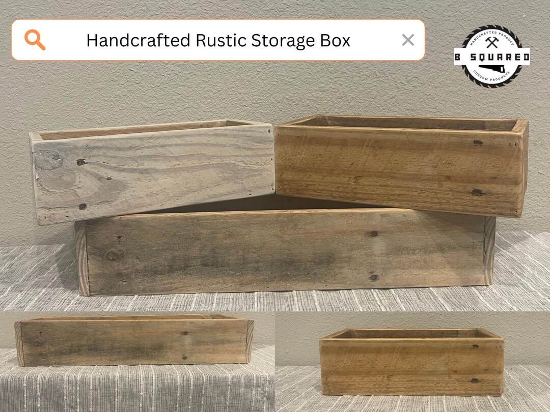 Rustic Reclaimed Wood Storage Box – Perfect Wedding Centerpiece or ...