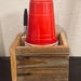Rustic Reclaimed Wood Disposable Cup Holder With Marker Slot - Etsy