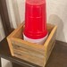 Rustic Reclaimed Wood Disposable Cup Holder With Marker Slot - Etsy