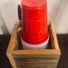 Rustic Reclaimed Wood Disposable Cup Holder With Marker Slot - Etsy