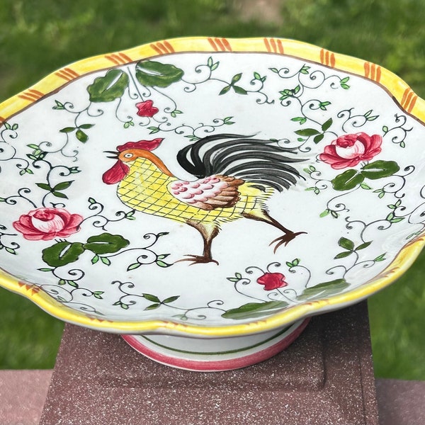 Rooster and Roses - Etsy