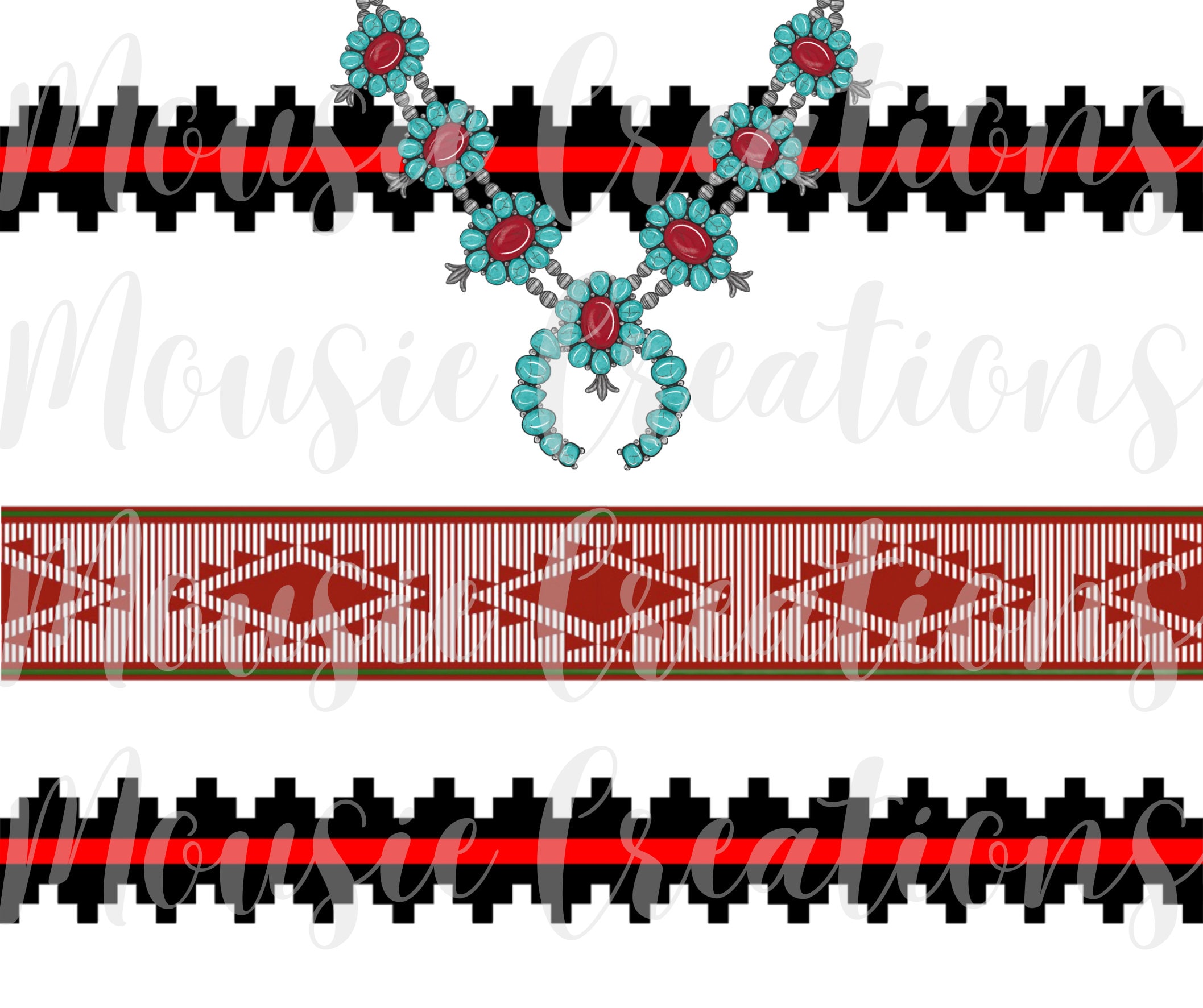 Tumbler Design for Sublimation, Digital Download Template, White Navajo ...