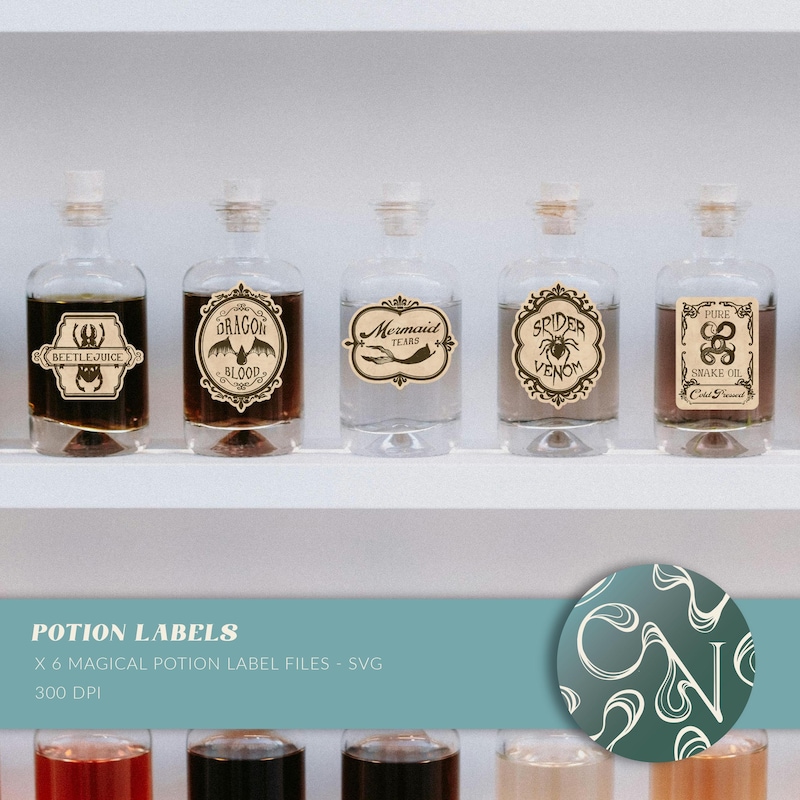 Mini Potion Bottle Labels - Etsy