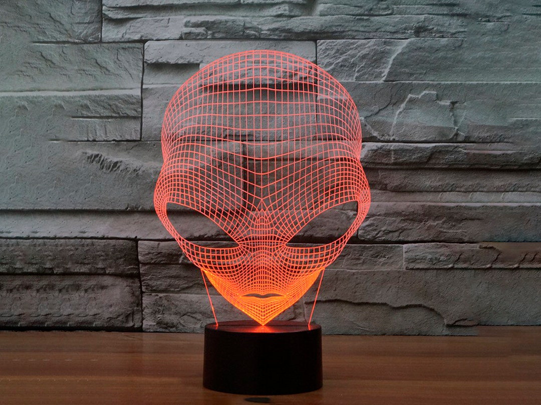 Alien LED Sign Spaceship Aliens Gift Aliens 3D Night Light - Etsy