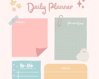 Daily Planner/ Unique Gifts, Fathers Day Gift, Organizer, Minimalist ...