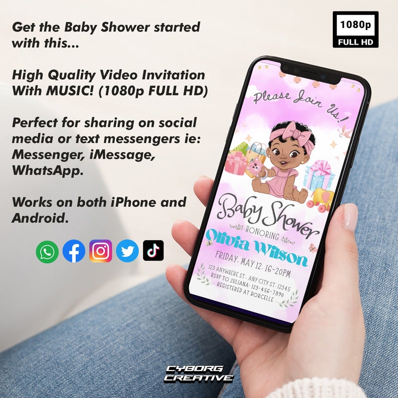 Electronic Princess Baby Shower Invitation Digital Baby Shower ...