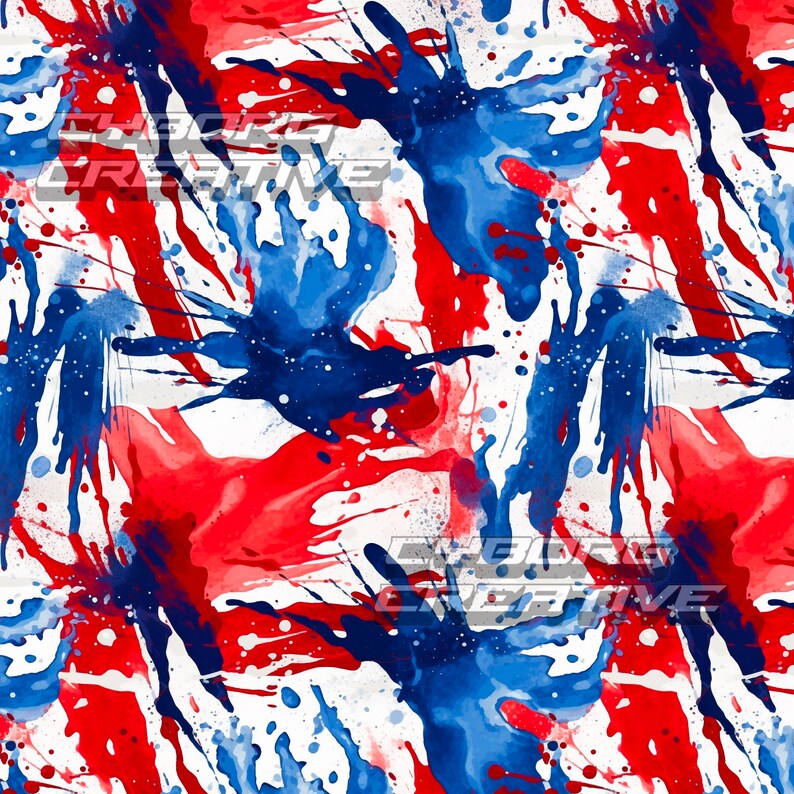 Patriot Red and Blue Watercolor Digital Paper Patriotic Watercolor ...