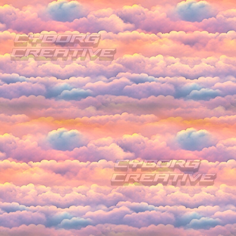 Cloud Digital Paper Seamless Clouds Seamless Sky Repeating - Etsy