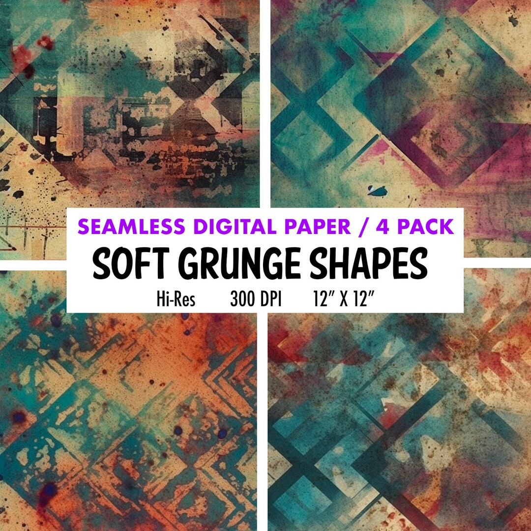 Worn Grunge Textures, Grunge Digital Paper Vintage Aztec Texture ...