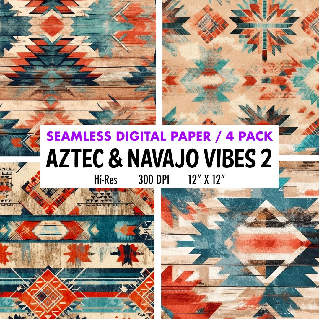 Aztec Patterns | Tribal Designs | Tribal Backgrounds | Digital Paper ...