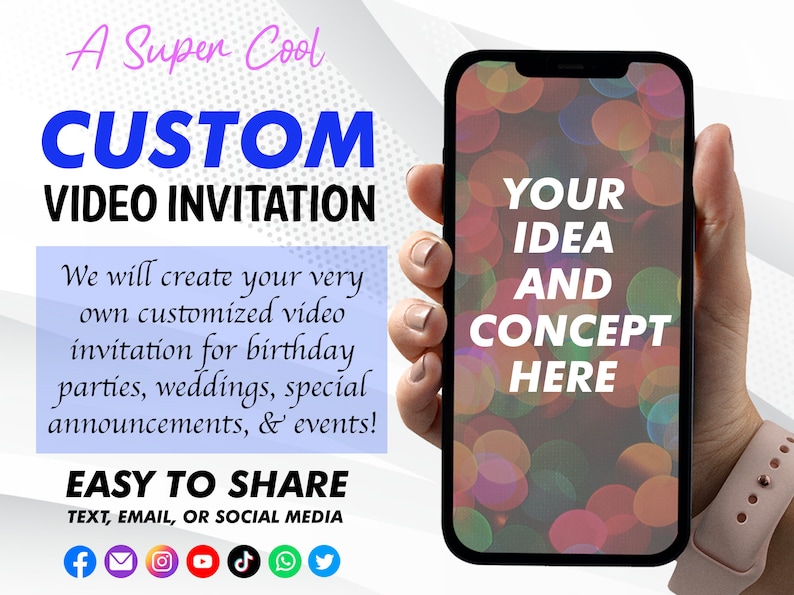 Custom Video Invitation Personalized Animated Invitation - Etsy