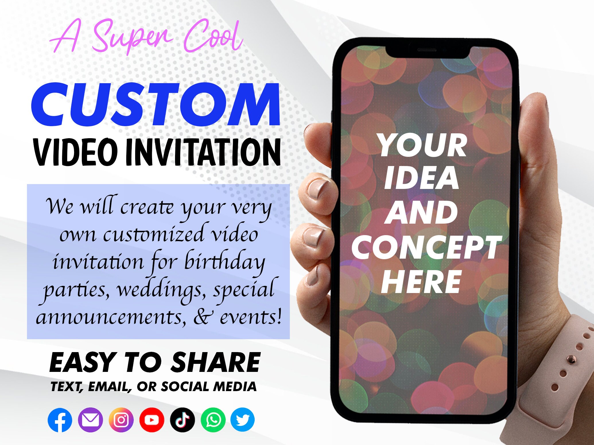 Custom Video Invitation | Personalized Animated Invitation | Custom ...