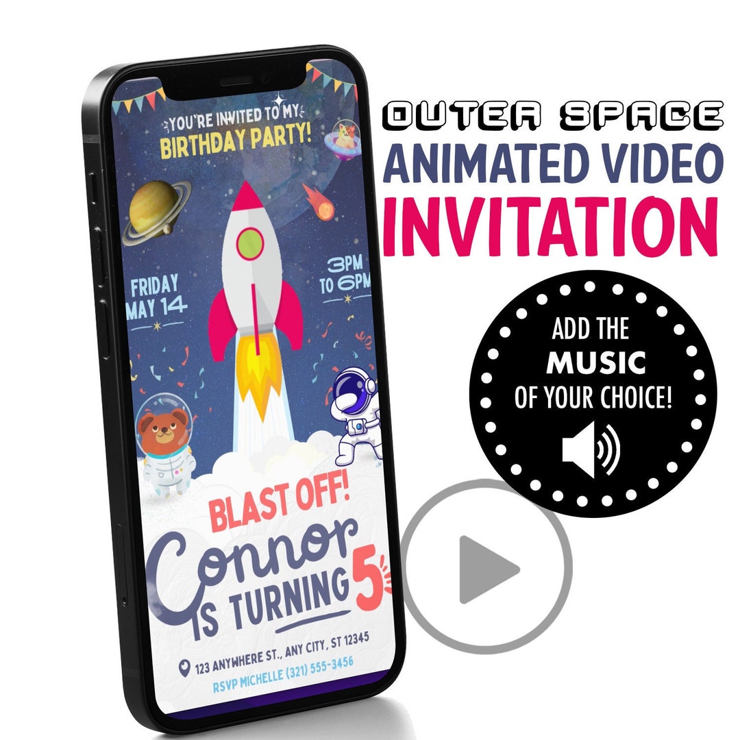 Textable Space Boy Birthday Party Invitation Galaxy Party Invitation ...