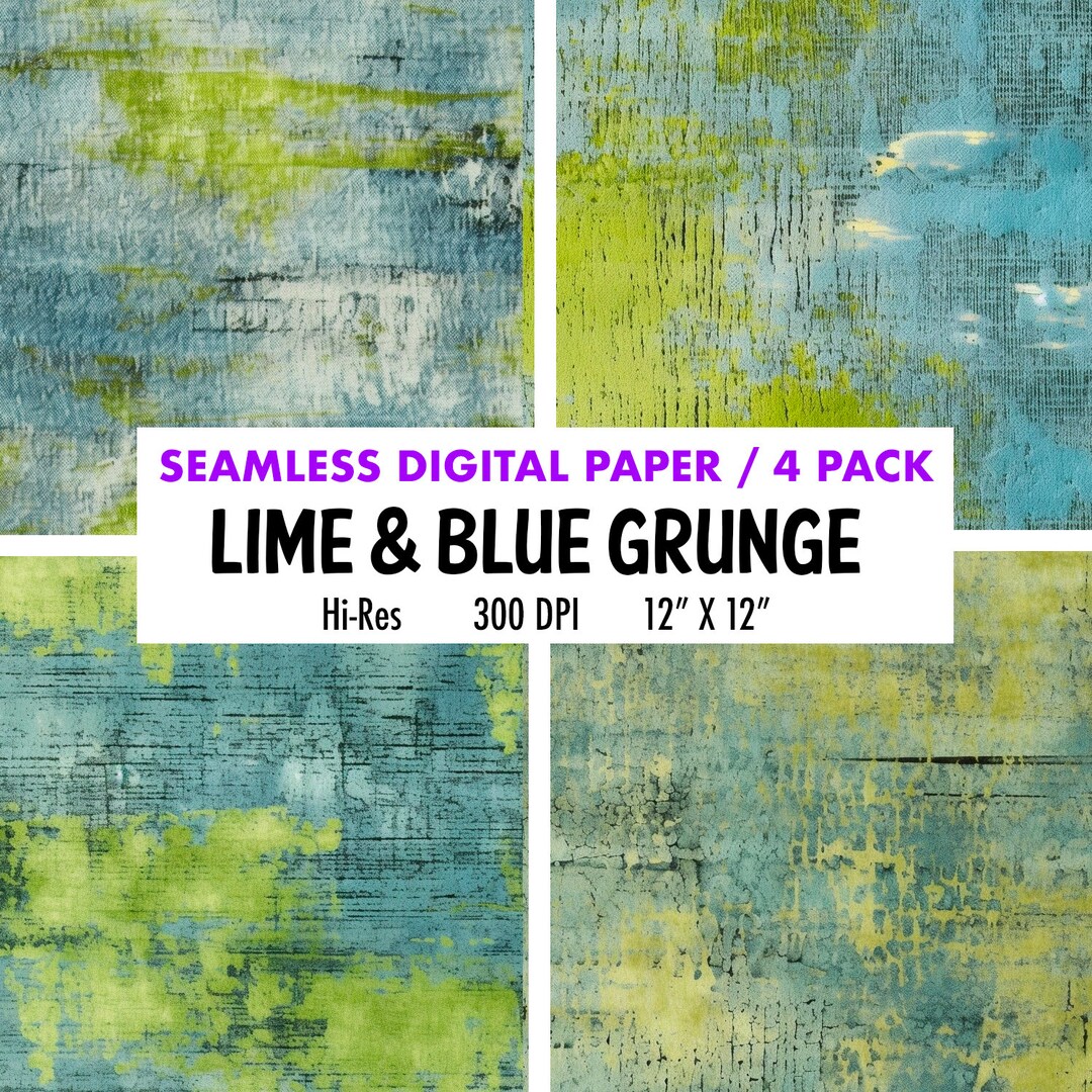 Lime Green Denim Texture, Baby Blue Denim Digital Paper Pack Digital ...