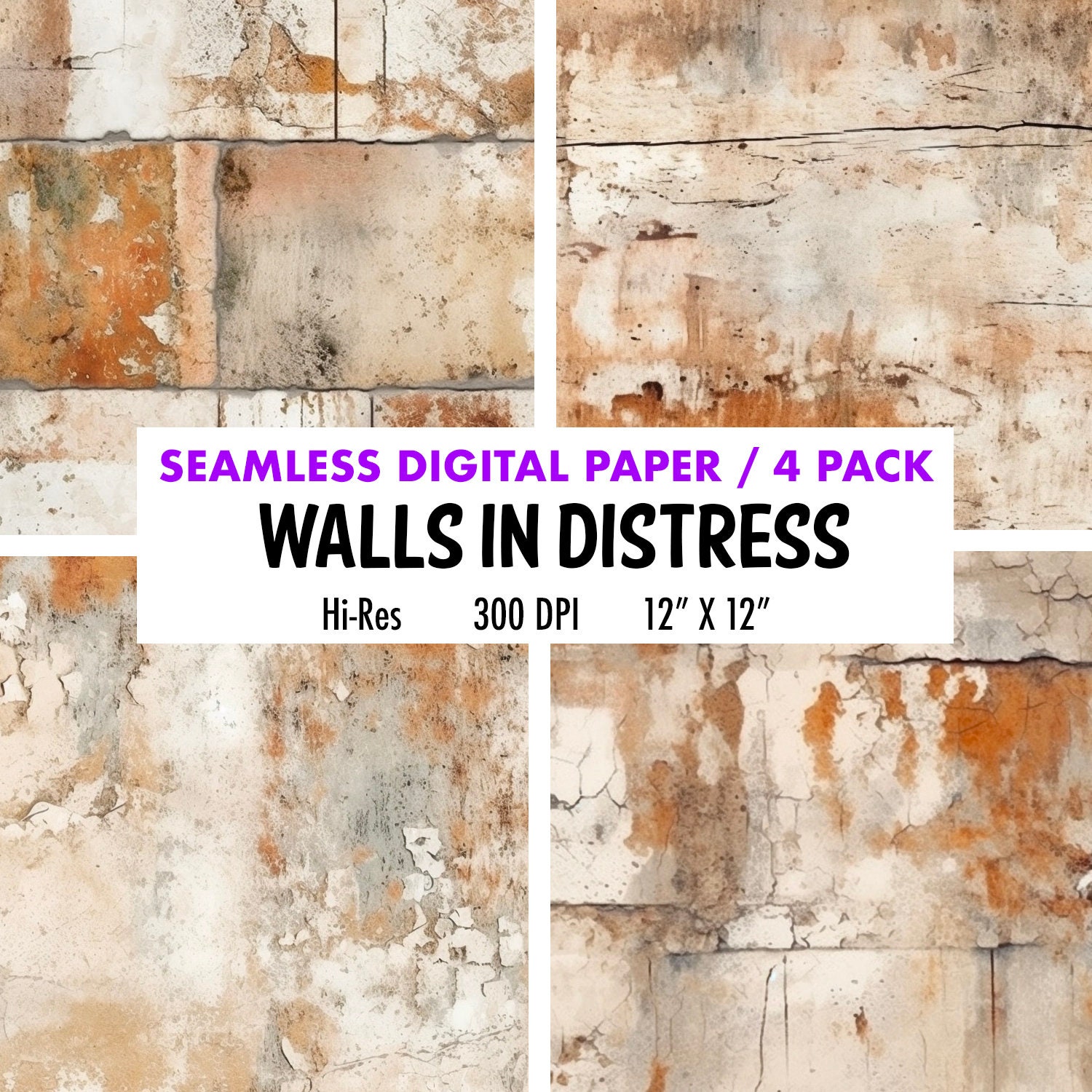 Grunge Pattern Scrapbook Paper Old Paper Textures - Etsy