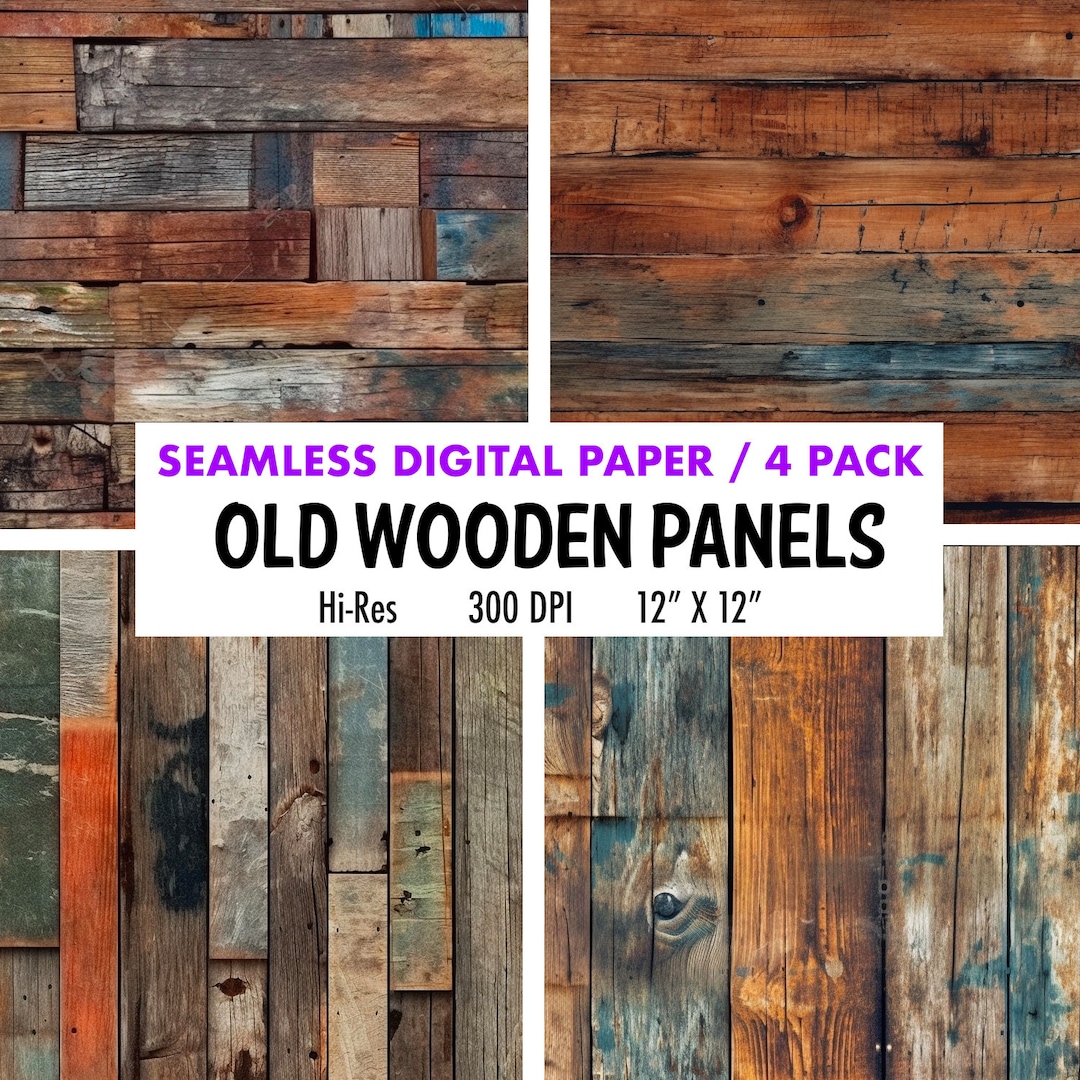 Rustic Wood Background Digital Papers, Wood Digital Background ...