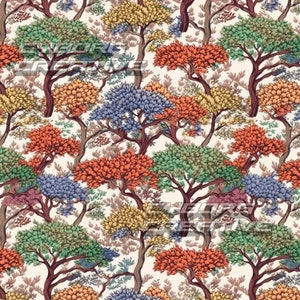 Japanese Trees Japanese Forest Art Digital Paper Printable Scrapbooking ...