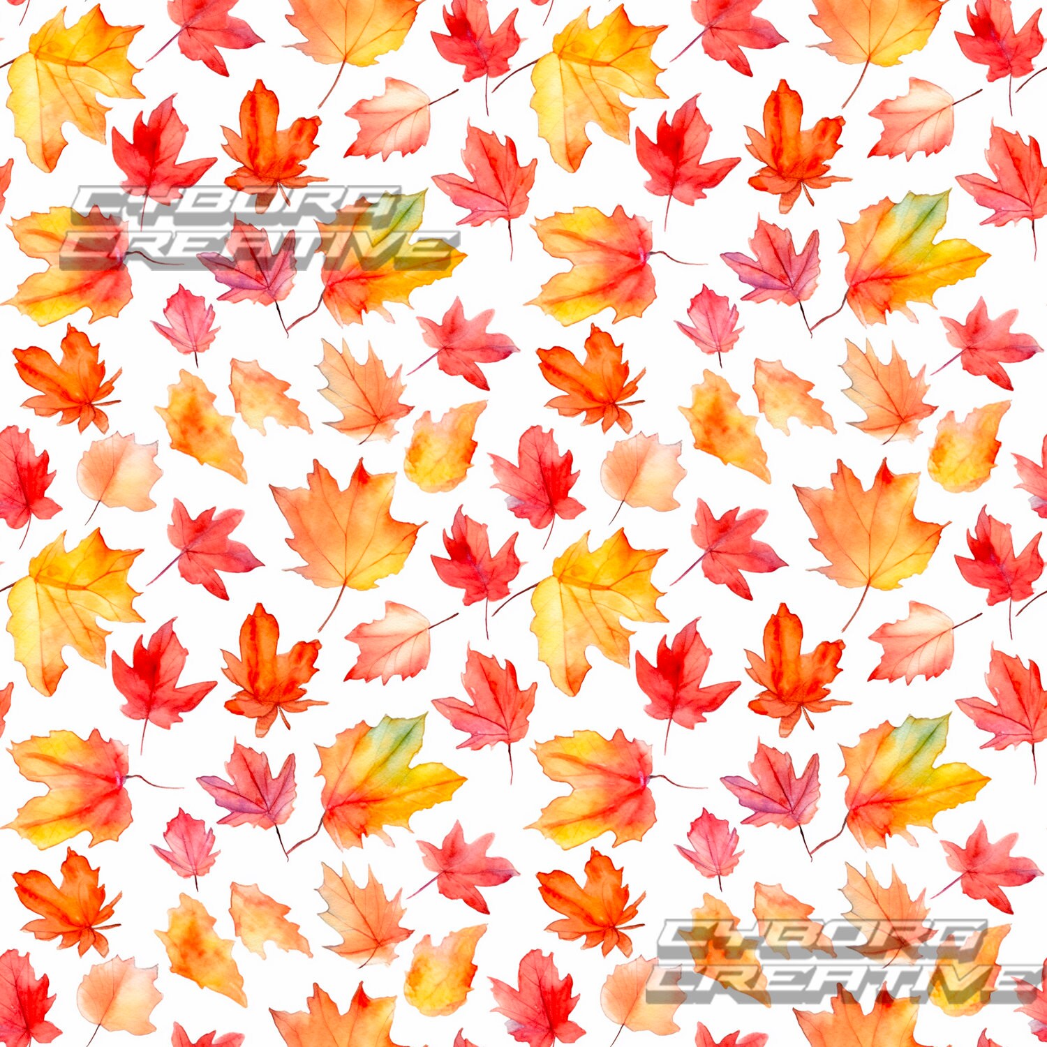 Autumn Leaves Watercolor Floral Pattern Boho Fall Floral Seamless ...